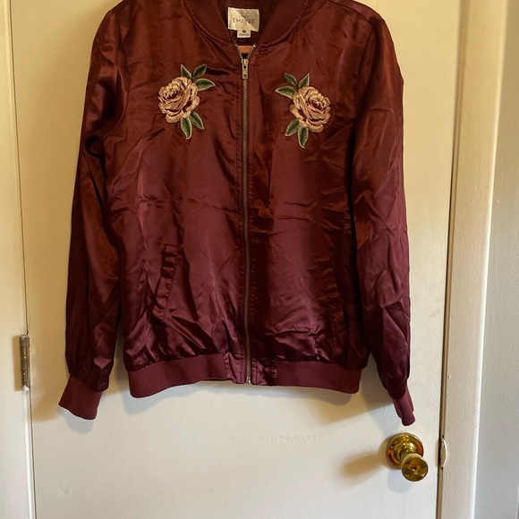 Empyre | Jackets & Coats | Empyre Satin Embroidered Jacket Vintage ...